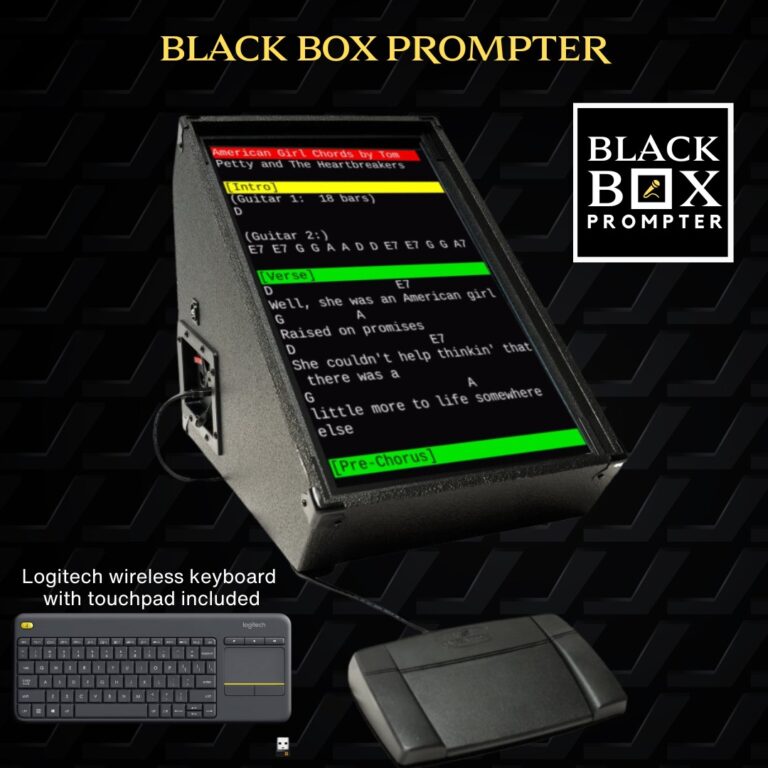 Smart Lyrics Prompter for Musicians, Presenters & Performers - BLACK ...