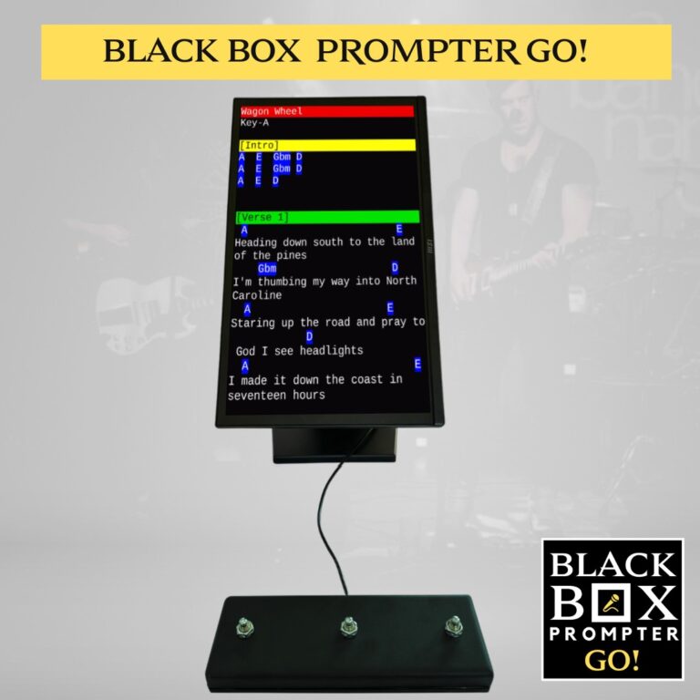 Smart Lyrics Prompter for Musicians, Presenters & Performers - BLACK ...